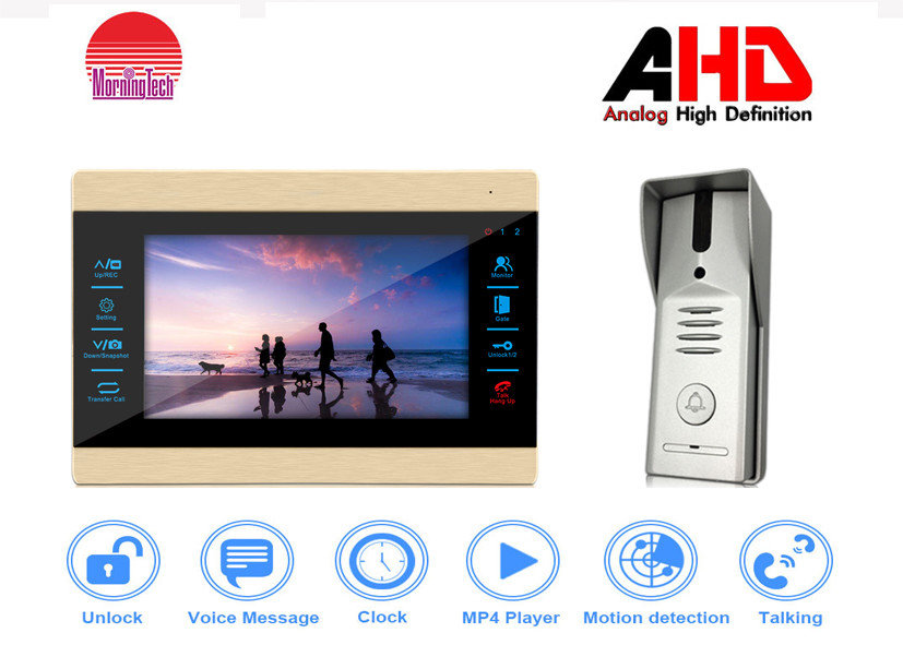 morningtech Security 7 inch door phone video door phone for villa and apartment
