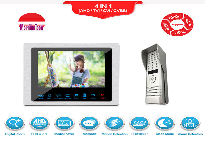 High definition Wire video intercom doorbell AHD 1080P waterproof video door phone with independent lock function