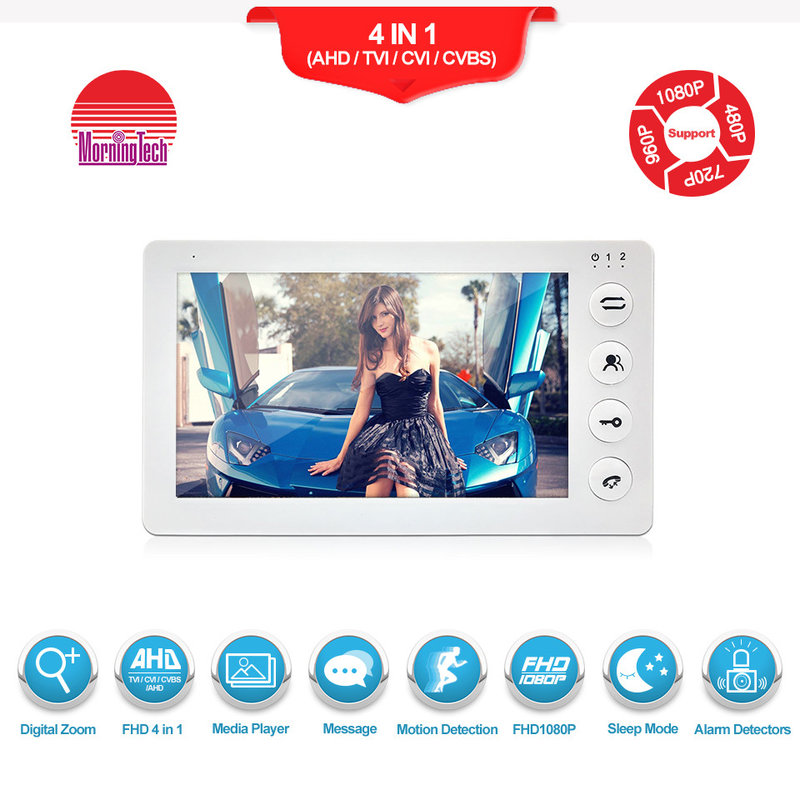 new design doorbell camera intercom 7Inch door video phone sensor's Button Apartment 2 way intercom system