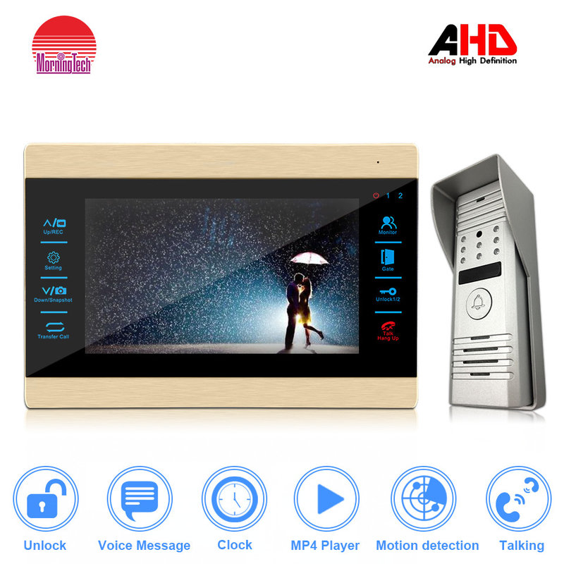 New 10 inch video door intercom for apartment with IP65 waterproof outdoor station