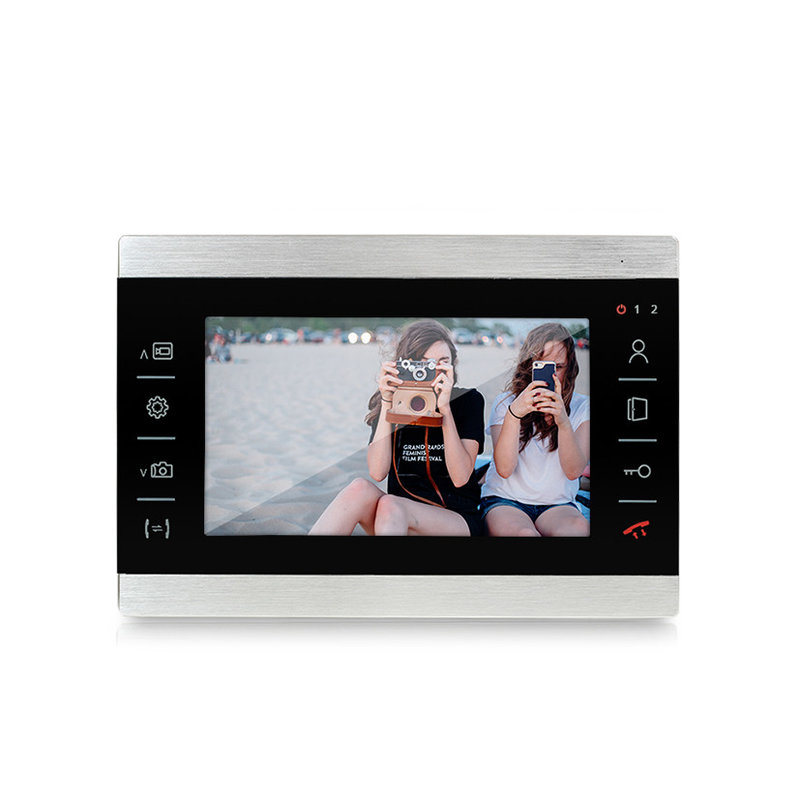 New 7 inch TFT LCD screen wired video door phone / wired doorbell camera intercom
