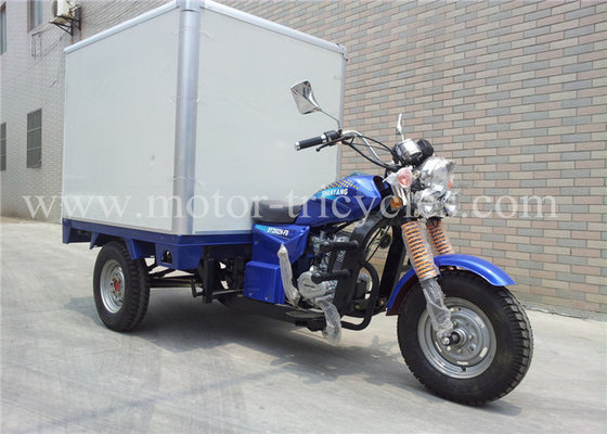 12V 9A Battery 250CC 150CC Motor Tricycl 3 Wheel , Closed Box Cargo Tricycle