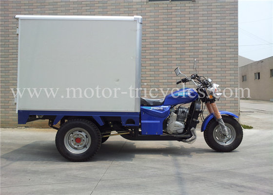 12V 9A Battery 250CC 150CC Motor Tricycl 3 Wheel , Closed Box Cargo Tricycle