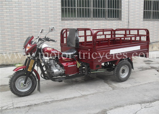 Professional Manul Clutch Cargo Motor Tricycle , 3 Wheeled Motorbikes