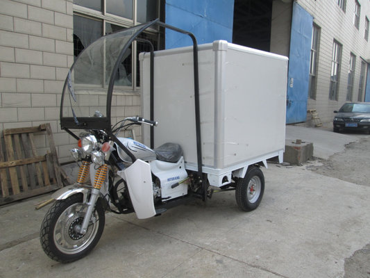 Custom Box Cargo Enclosed 3 Wheel Motorcycle , Covered Motorcycle Three Wheel