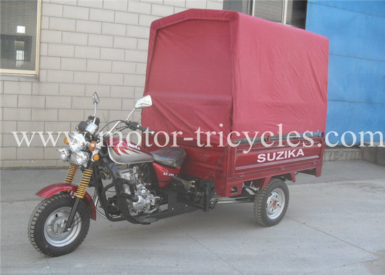 Cabin Seats Cargo / Passenger Motor Tricycle Single Exhaust With 12L Fuel Tank
