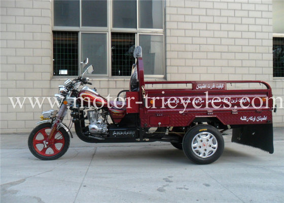 Electrical Kick Rim Iron Three Wheel Cargo Motorcycle , Motorized Cargo Trike