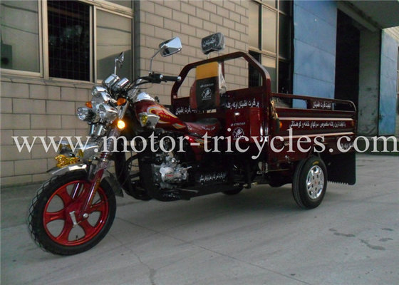 Electrical Kick Rim Iron Three Wheel Cargo Motorcycle , Motorized Cargo Trike