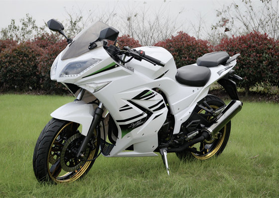 White 150cc Motorcycles , Dobule Cylinder 4 Stroke Street Racing Motorcycles