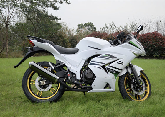 White 150cc Motorcycles , Dobule Cylinder 4 Stroke Street Racing Motorcycles