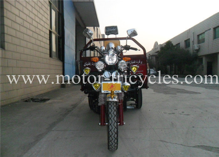 Electrical Kick Rim Iron Three Wheel Cargo Motorcycle , Motorized Cargo Trike