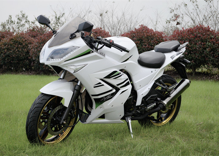White 150cc Motorcycles , Dobule Cylinder 4 Stroke Street Racing Motorcycles