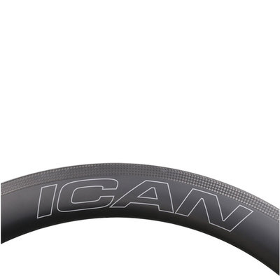 Wholesale ICAN HTG 280 T800 Carbon Road Super Light 25mm 3K Twill Brake Edge Bike Rim 55C