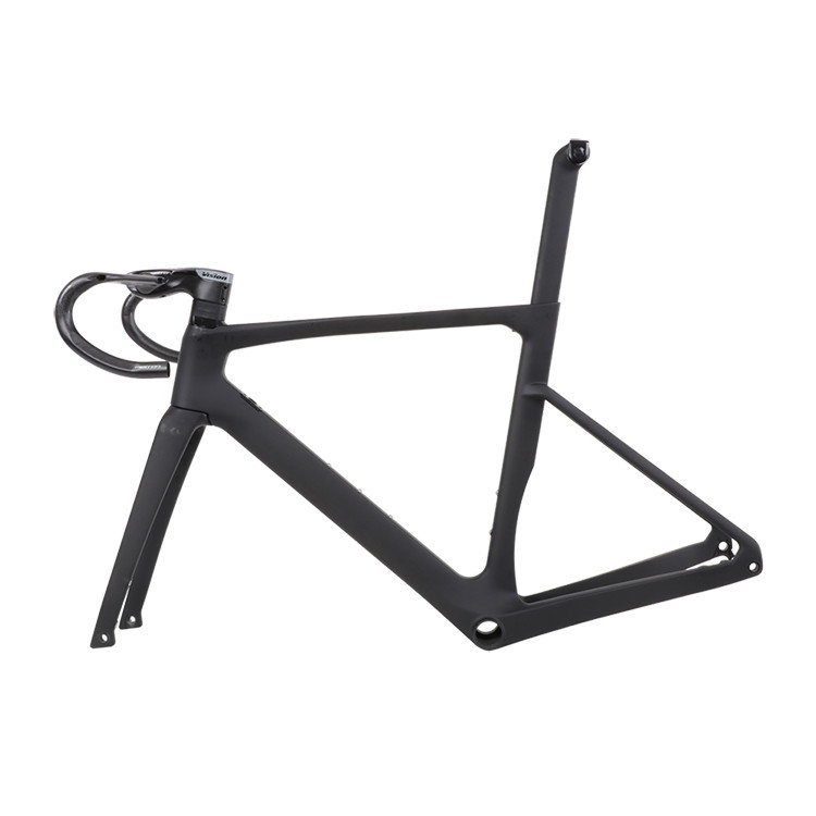 Black road bike frame Super light racing road bicycle frame with T700 carbon Material 2 Years Warranty