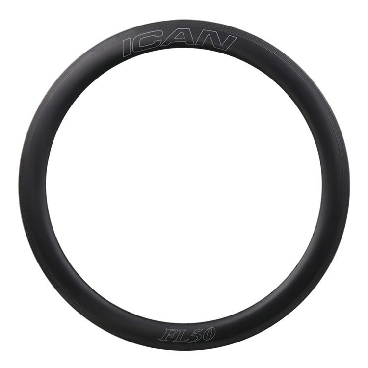 Wholesale ICAN Super light weight Carbon Road Rim Toray T800&T700 50C 27mm Width 3K twill weave