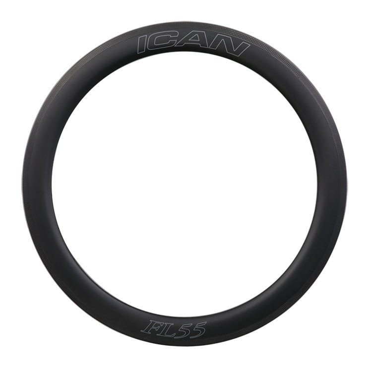 Wholesale ICAN HTG 280 T800 Carbon Road Super Light 25mm 3K Twill Brake Edge Bike Rim 55C