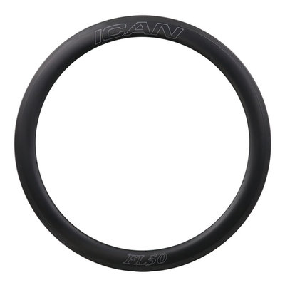 Wholesale ICAN Super light weight Carbon Road Rim Toray T800&T700 50C 27mm Width 3K twill weave