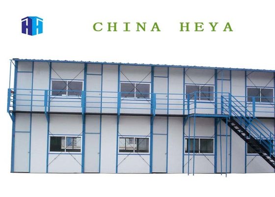 2 Story Movable Prefab House Steel Frame Flat Pack Houses Easy Assemble