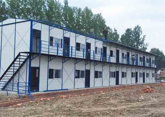 2 Floor Movable Prefab House Steel Modular Homes For Worker Dormitory Reusable