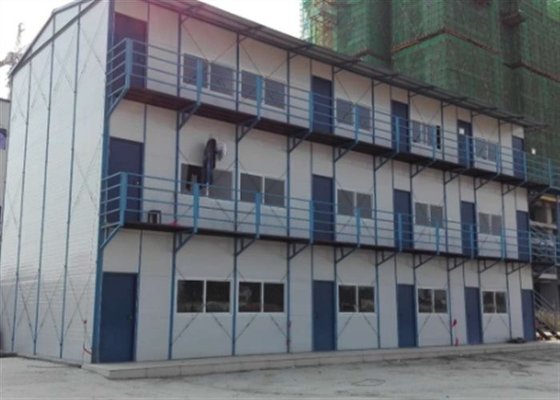EPS / Glass Wool Sandwich Panel Prefab House Fire Proof Grade 12 Wind Resistance