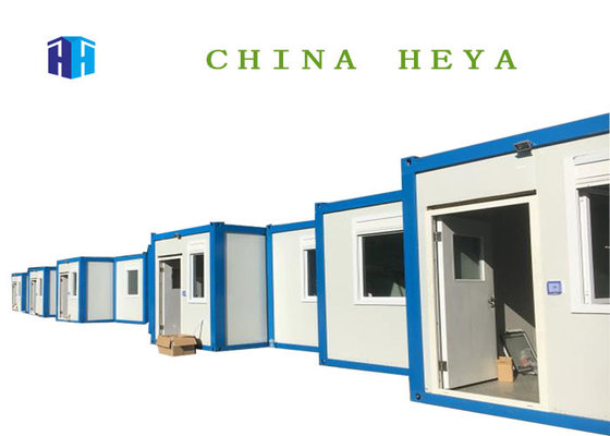 20ft Ready Made Sandwich Panel Prefab House For Camp Construction Steel Frame