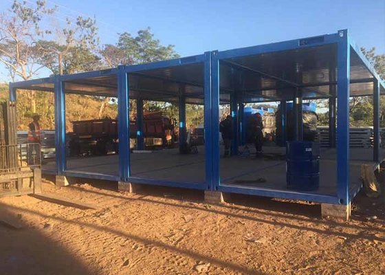 Temporary Living Container Prefabricated Steel Frame Homes For Labor Camp