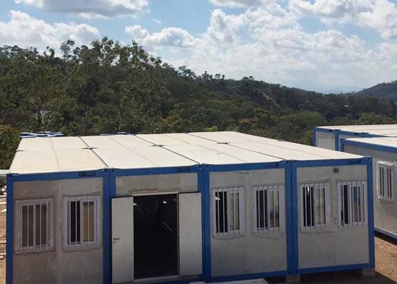 Hurricane Proof 20ft Modular Shipping Container Homes , Prefab Steel Homes