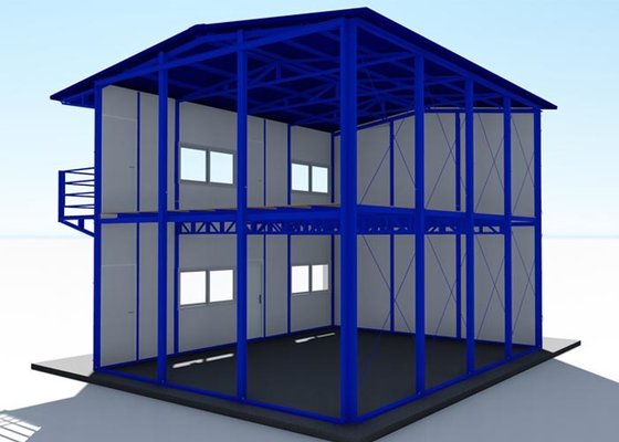 Commercial Prefabricated 2 Story Mobile Homes , Prefab Transportable Homes 2 Floor