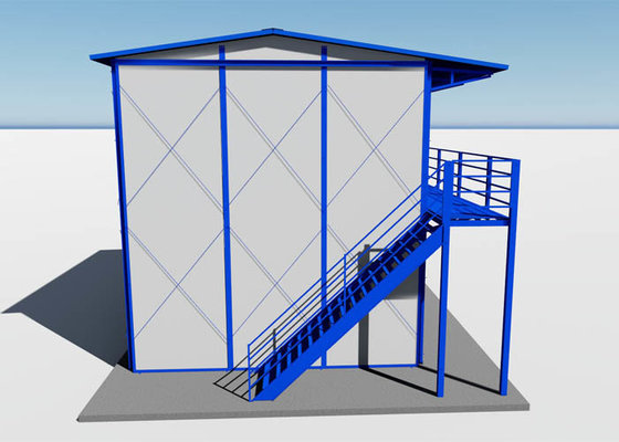 Sandwich Panel Double Storey Prefab Houses Ready Made Homes For Workers Wet Proof