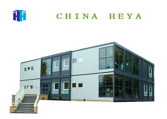 Anti Wind Double Storey Prefab Houses Container Dormitory For Students / Workers