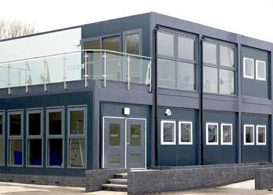 Ready Made Double Storey Prefab Houses Flat Pack Prefab Container Homes Hotel Building