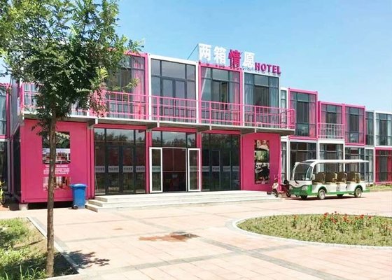 Fully Furnished Metal Container Homes , Two Story Double Wide Mobile Homes For Hotel