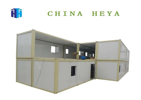 40 Ft Shipping Container Steel Structure Villa Office Double Storey In White