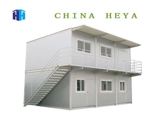 40 Ft Shipping Container Steel Structure Villa Office Double Storey In White