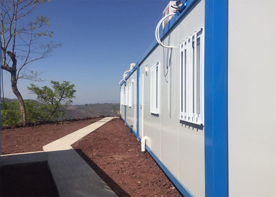 Steel Frame Modular Prefab Container House For Labor Camp Wind Resistance