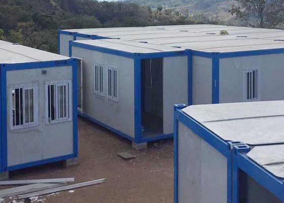 Mobile 20 Ft  Flat Pack Site Office , Flat Pack Portable Buildings PVC Ceiling