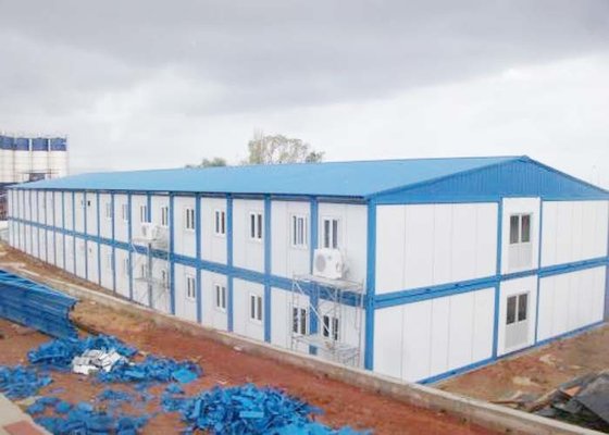 Fireproof Single Wide Modular Homes Custom Built Metal Buildings 0.45kn/㎡ Wind Load
