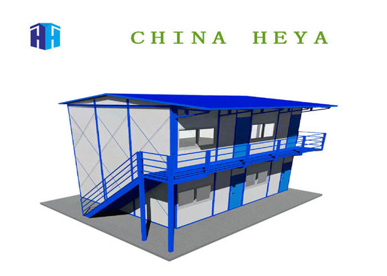 Two Story Anti Seismic Prefab Camp Houses For  Living A Level Fire Protection