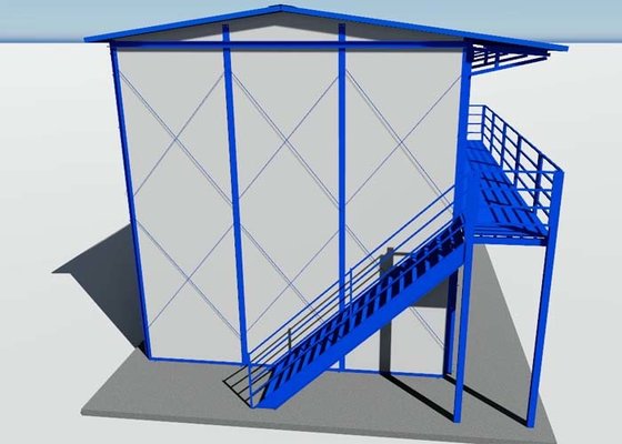Two Story Anti Seismic Prefab Camp Houses For  Living A Level Fire Protection