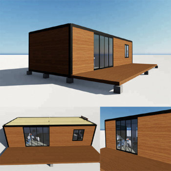 Luxury Container Space Box Modular Prefabricated Metal Homes Livable House Villa 40ft Single Wide