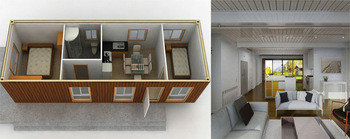 40ft& 20ft Luxury Flat Packet Mobile Office Containers Modular Livable House Villa
