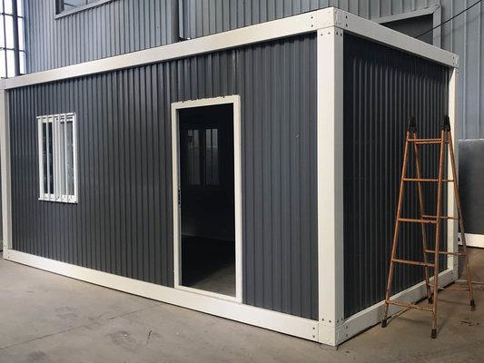 Office Modern Studio Prefabricated Shipping Container House Big Glass Door 2 Bedrooms