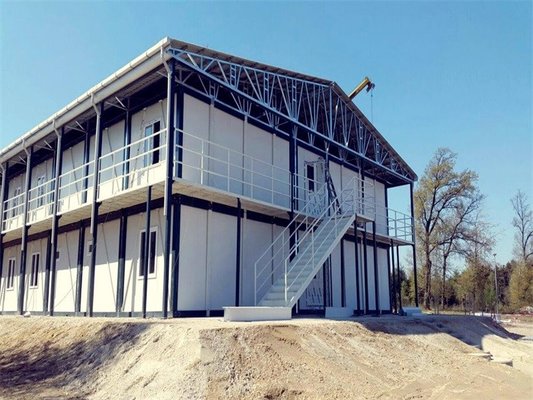 Ready Made House Prefabricated Steel Structures Sandwich Panel Workers Dormitory