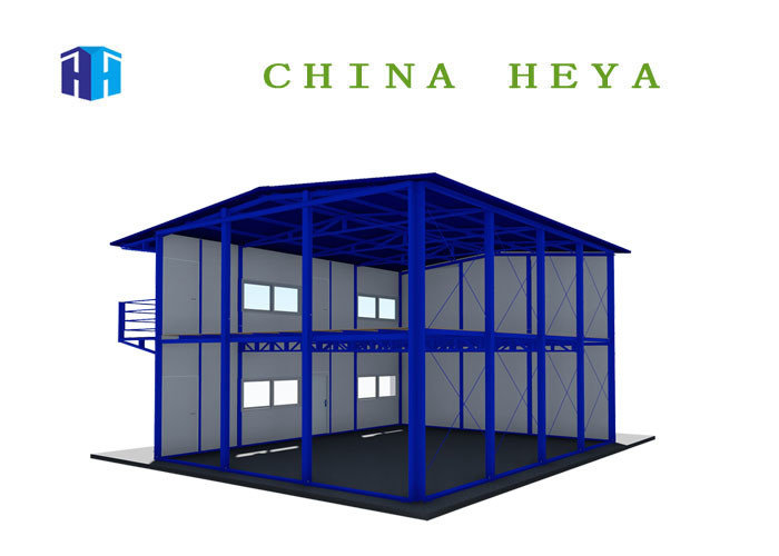 Sandwich Panel Double Storey Prefab Houses Ready Made Homes For Workers Wet Proof
