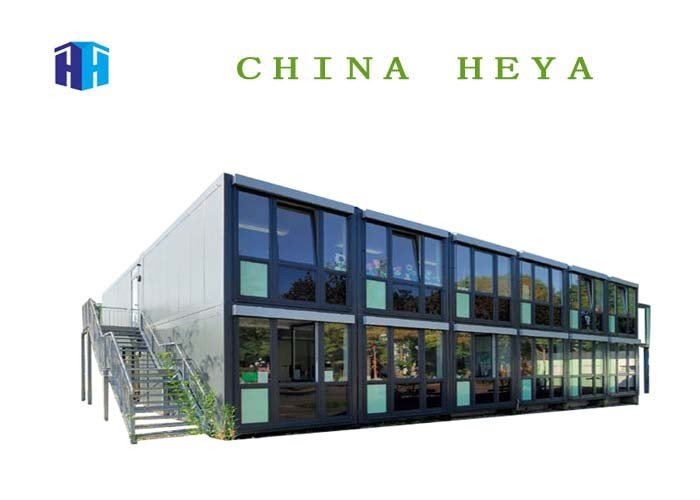 Ready Made Double Storey Prefab Houses Flat Pack Prefab Container Homes Hotel Building