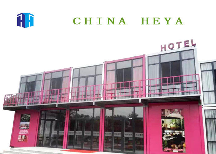 Fully Furnished Metal Container Homes , Two Story Double Wide Mobile Homes For Hotel