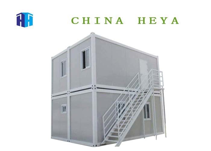Ready Made Double Storey Prefab Houses Temporary Container Office Colorful Painting