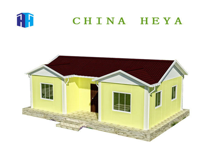 EPS Sandwich Panel Prefab House Villa , 2-3 Bedrooms Energy Efficient Modular Homes