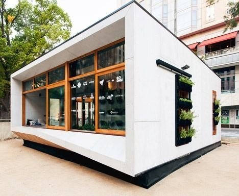 Prefabricated Mobile Flat Pack Portable Buildings Food Shop One - Stop Service
