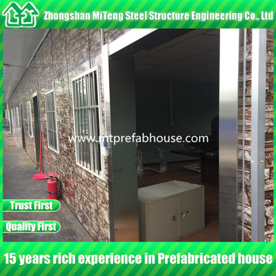 Prefabricated light steel structure building modular house with cultural stone sandwich panel